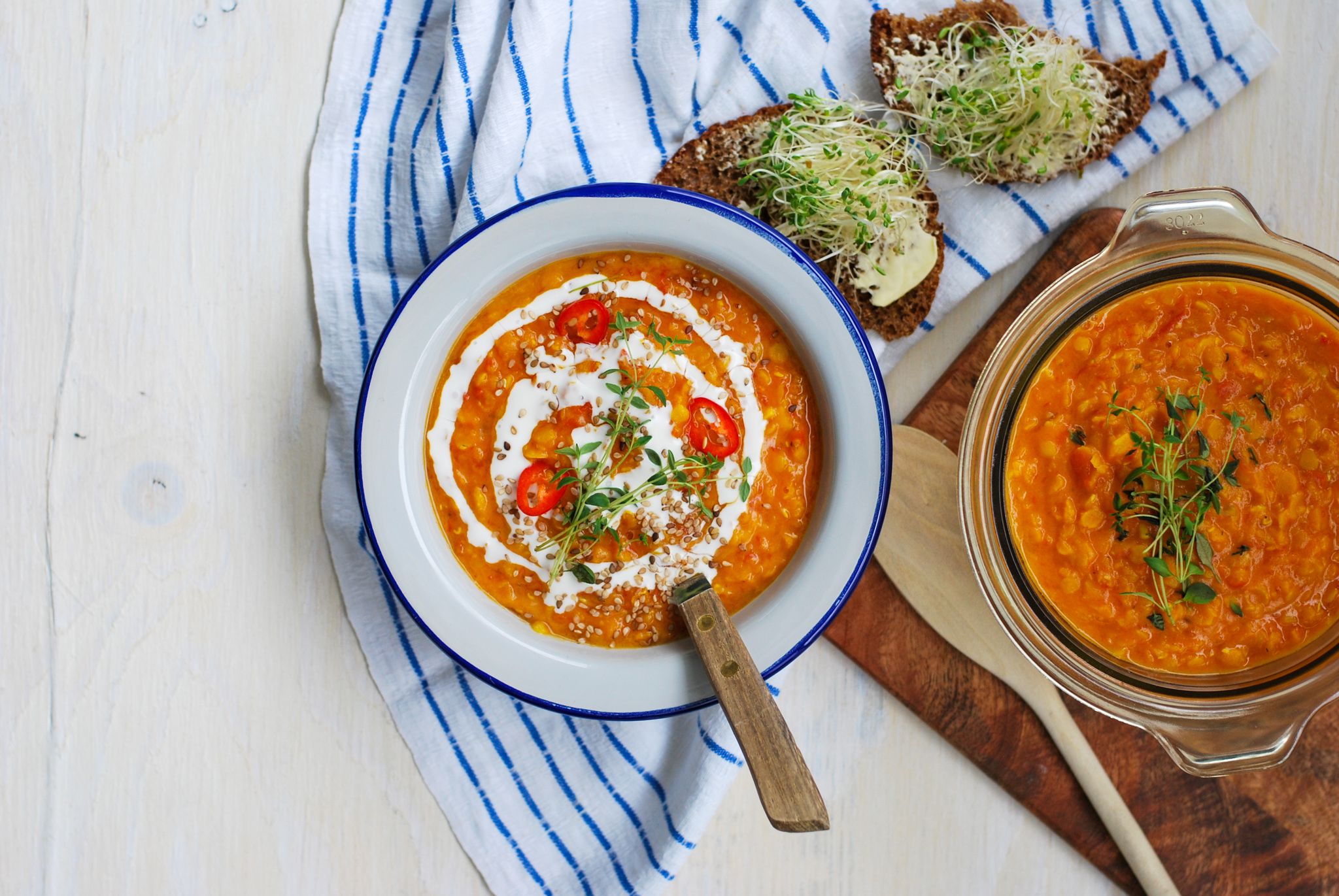 Täyteläinen linssikeitto